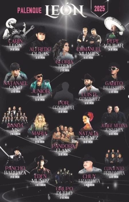 Ellos son los artistas del Palenque de León 2025: cartelera casi lista ...